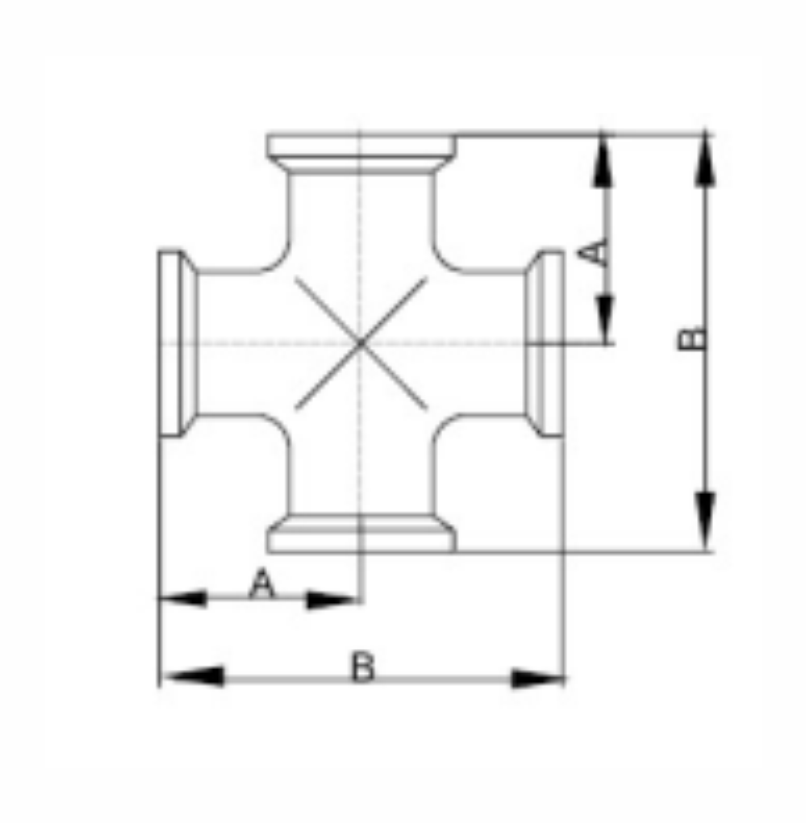 9II-LINE Female Ends Cross - pestainless