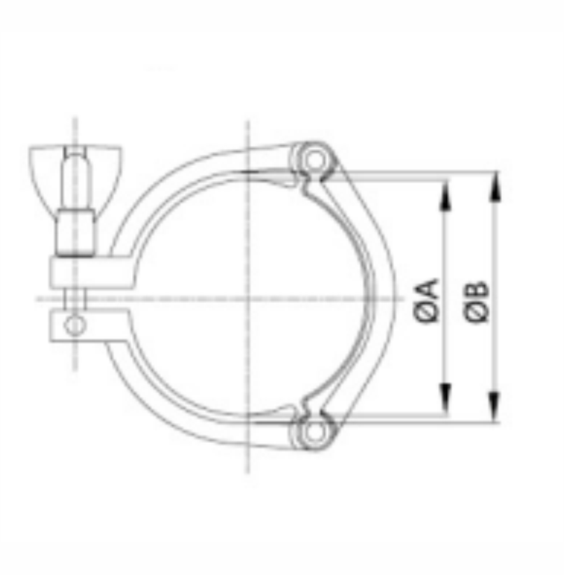 13MHHS 3-Segment Duty Clamp - pestainless