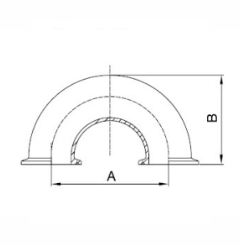 2UMP Clamp 180° Return Bend - pestainless